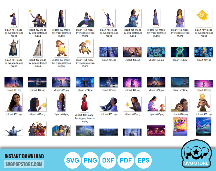 Wish clipart set, Disney Wish svg cut files for Cricut / Silhouette, W ...