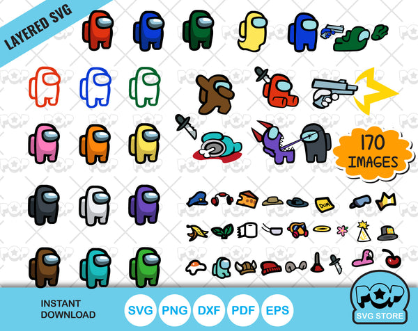 Among Us 170 clipart bundle, SVG cutting files for cricut silhouette ...