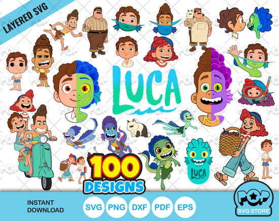 Luca 100 cliparts bundle, Disney Luca SVG cut files for Cricut ...