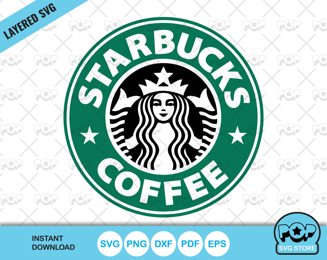 Starbucks Coffee clipart, Starbucks Logo SVG clipart, SVG cut files for ...