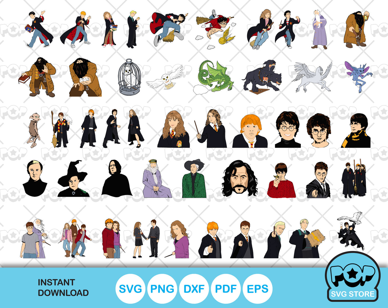 Harry Potter clipart bundle, SVG cut files for Cricut / Silhouette ...