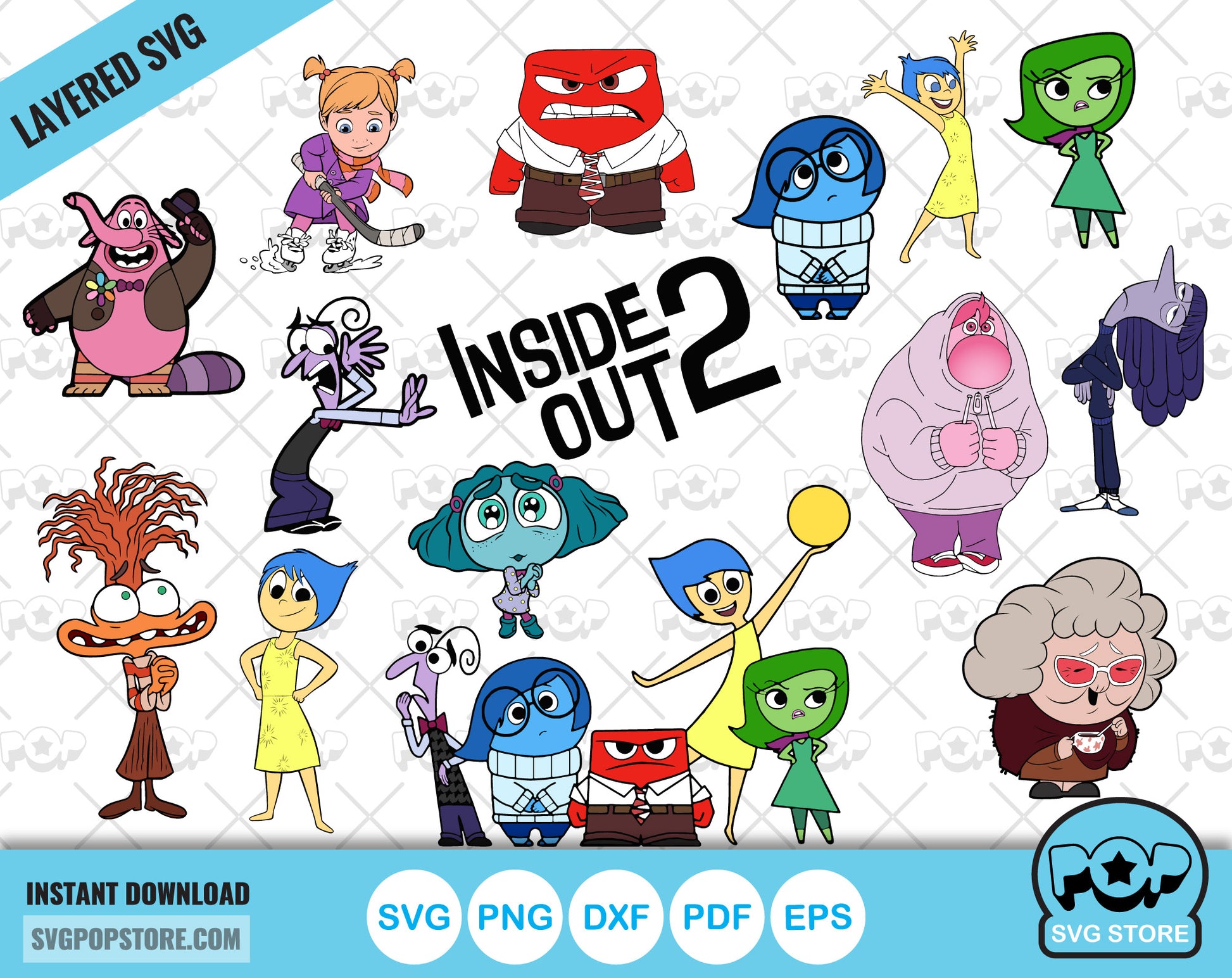 Inside Out 2 clipart bundle, Inside Out svg cut files for Cricut / Sil ...