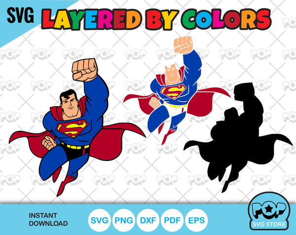 Superman 50 cliparts bundle, Superman SVG cut files for Cricut / Silho ...