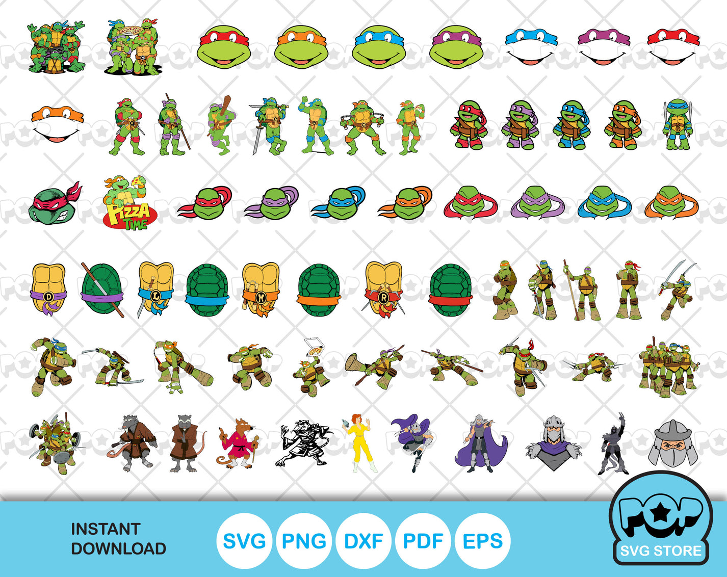 Ninja Turtles clipart + alphabet, Teenage Mutant Ninja Turtles SVG cut ...