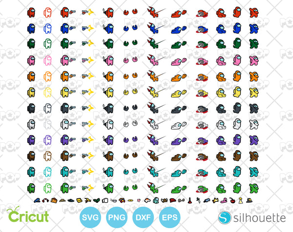 Among Us 170 clipart bundle, SVG cutting files for cricut silhouette ...