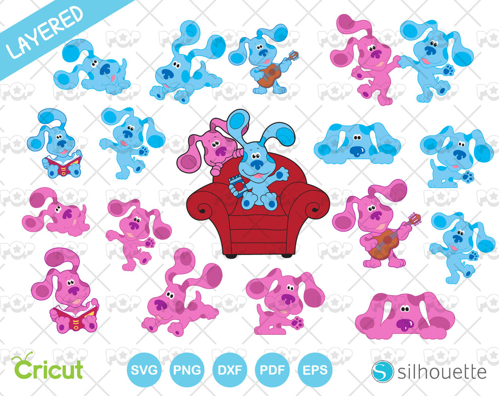 Blue's Clues 33 cliparts bundle, SVG cutting files for cricut ...