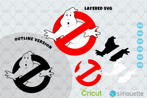 Ghostbusters logo clipart, SVG cutting file for cricut silhouette ...