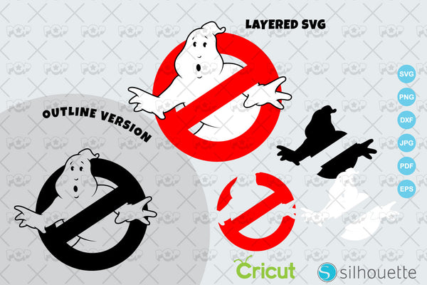 Ghostbusters logo clipart, SVG cutting file for cricut silhouette ...