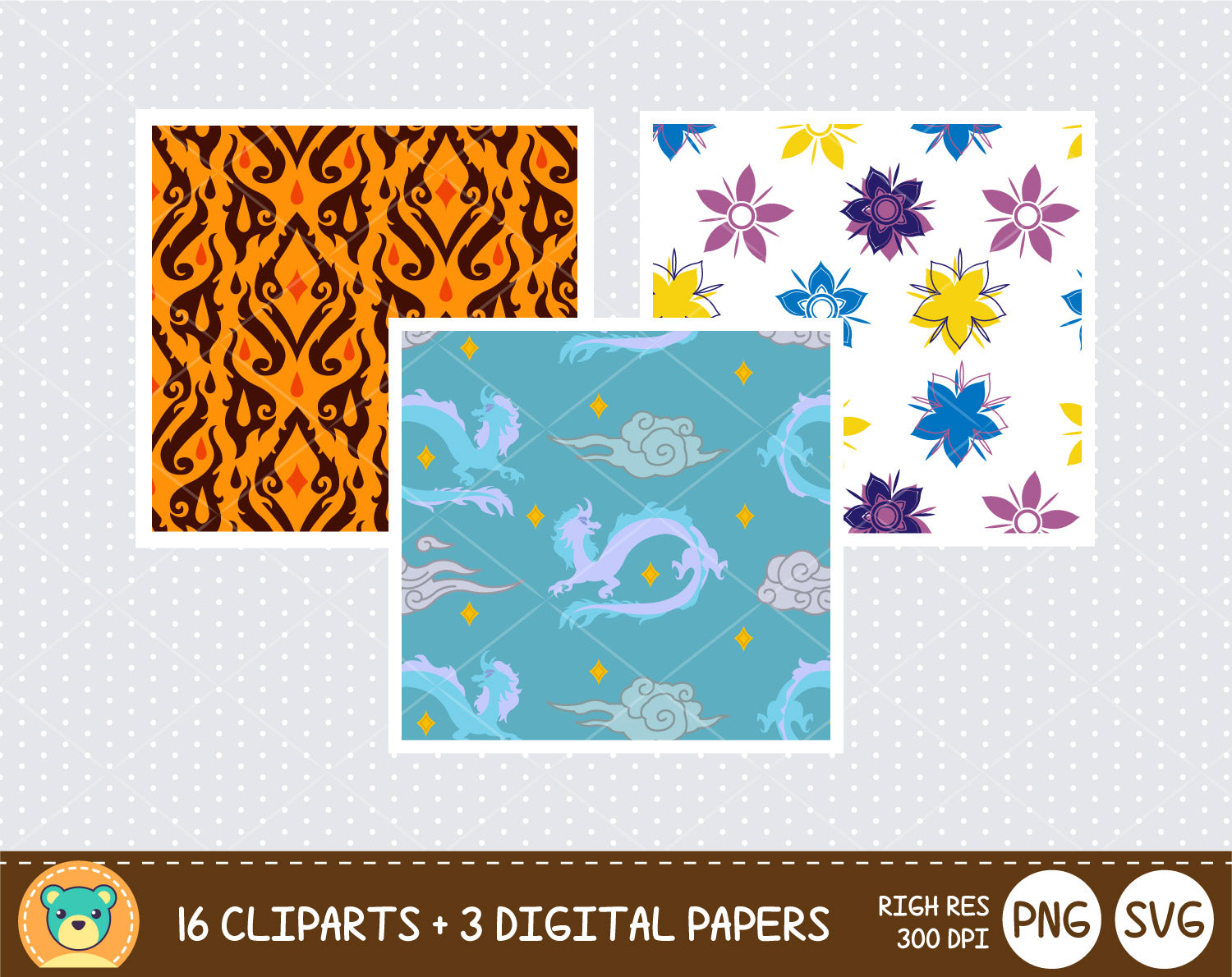 Cute Raya and the Dragon clipart set, clip art for decoration, scrapbo ...