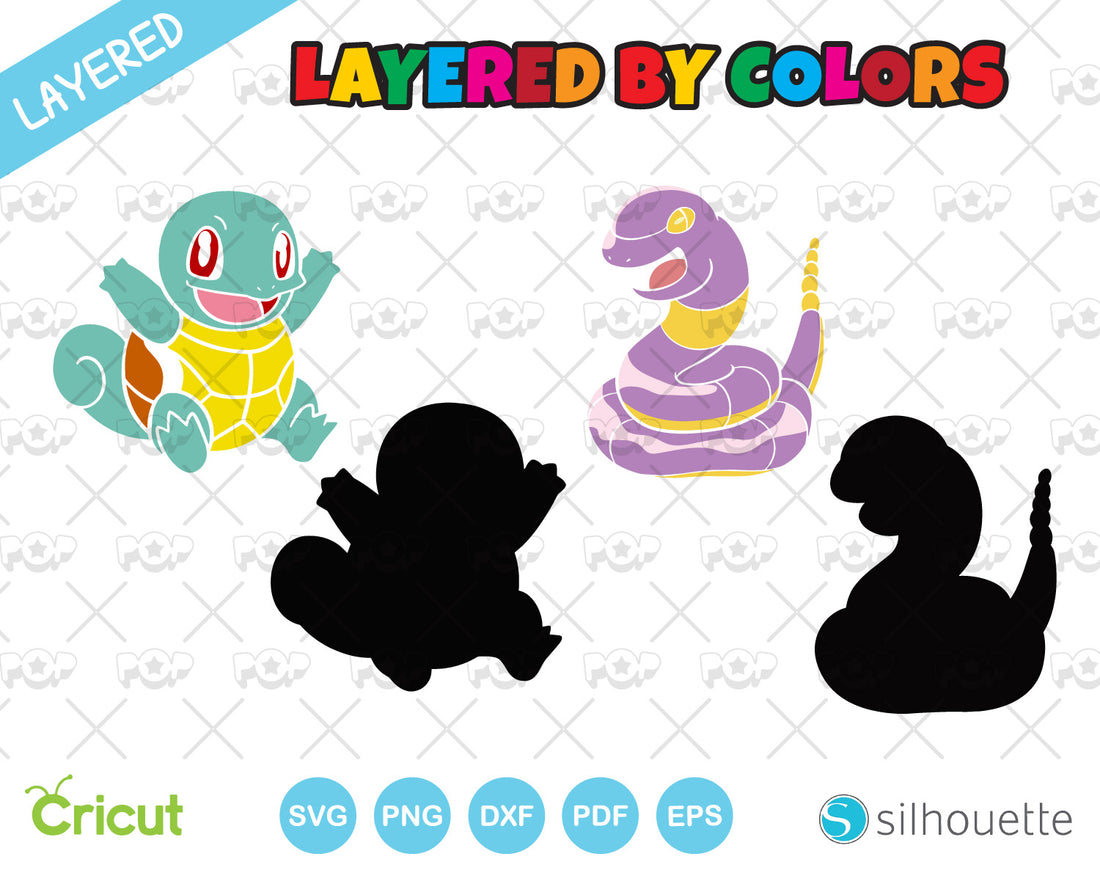 Pokemon 150 cliparts bundle, SVG cut files for Cricut / Silhouette ...