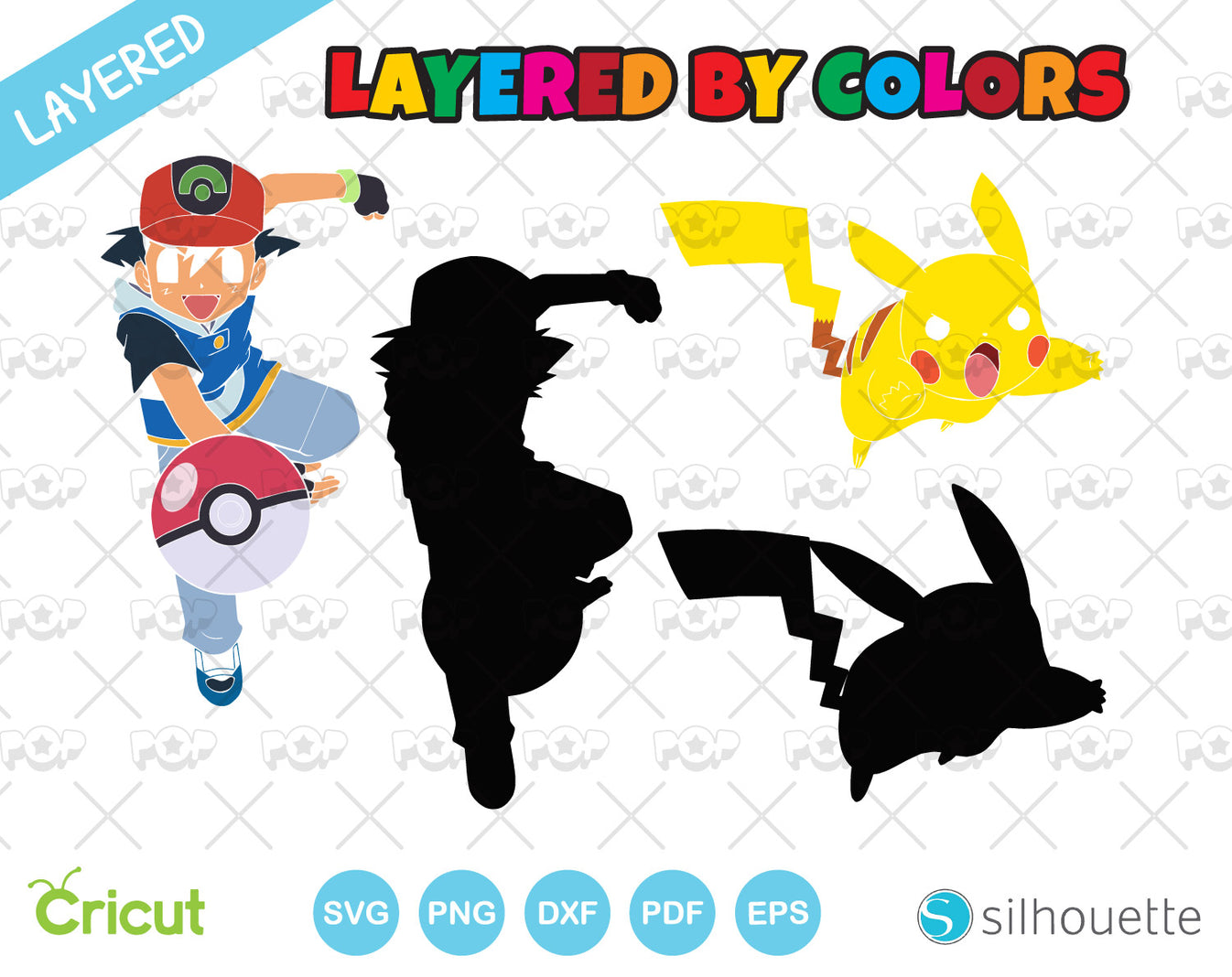Pokemon 200+ cliparts bundle, SVG cut files for Cricut / Silhouette ...