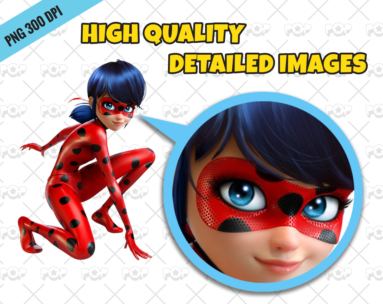 Miraculous Ladybug clipart bundle, transparent PNG, designs for decora ...