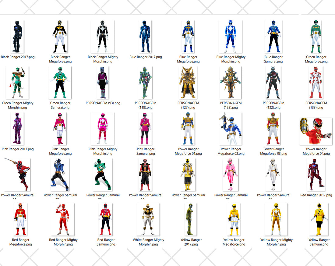 Power Rangers clipart bundle, transparent PNG, designs for decoration ...