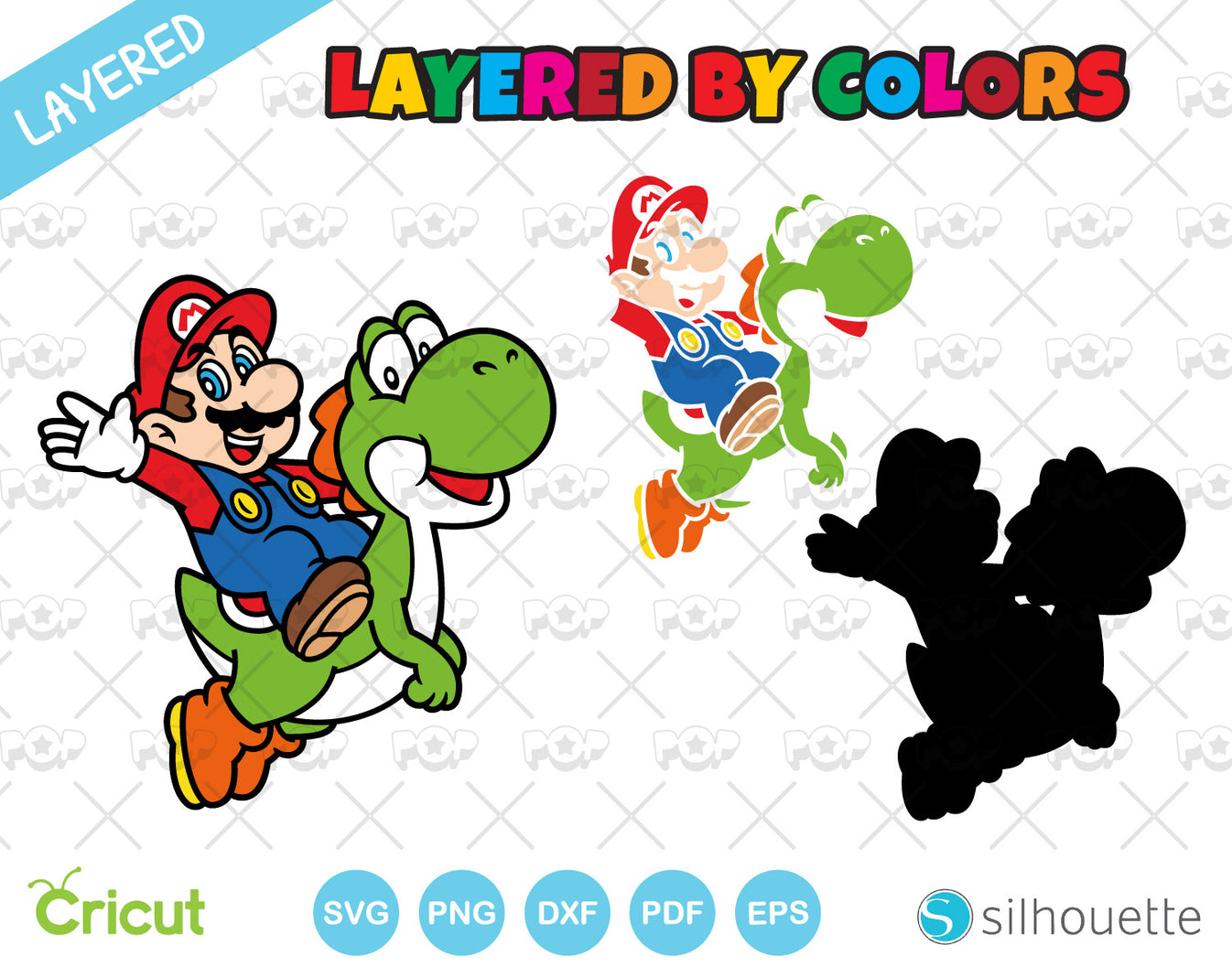 Super Mario clipart bundle, SVG cutting files for cricut silhouette ...