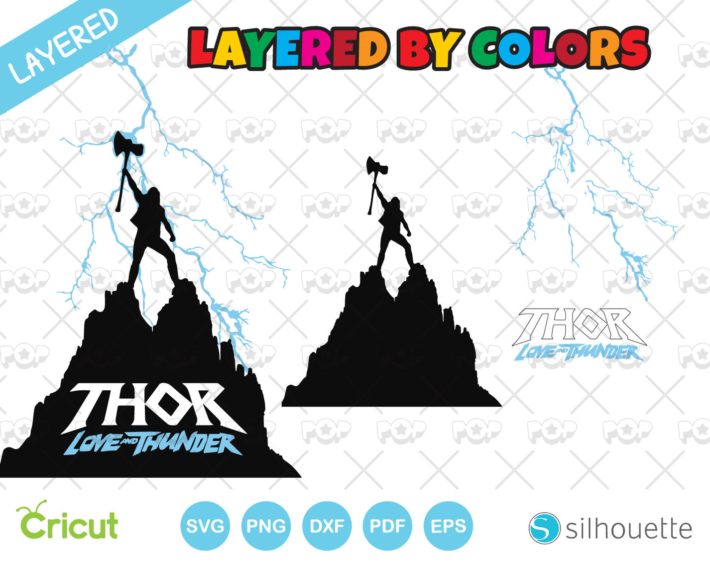 Thor Love and Thunder clipart set, SVG cut files for Cricut / Silhouet ...